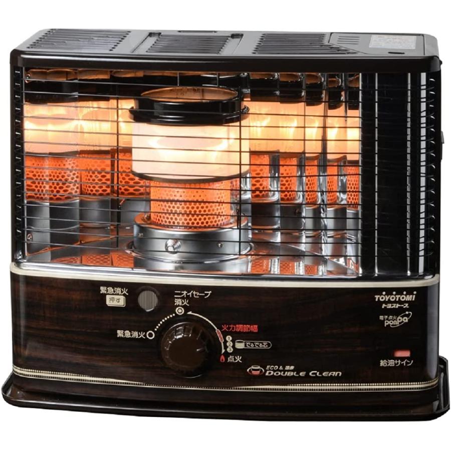 TOYOTOMI トヨトミ 石油ストーブ ダブルクリーン (木造10畳まで/コンクリート13畳まで) 日本製 木目色 HRC-W360 ...