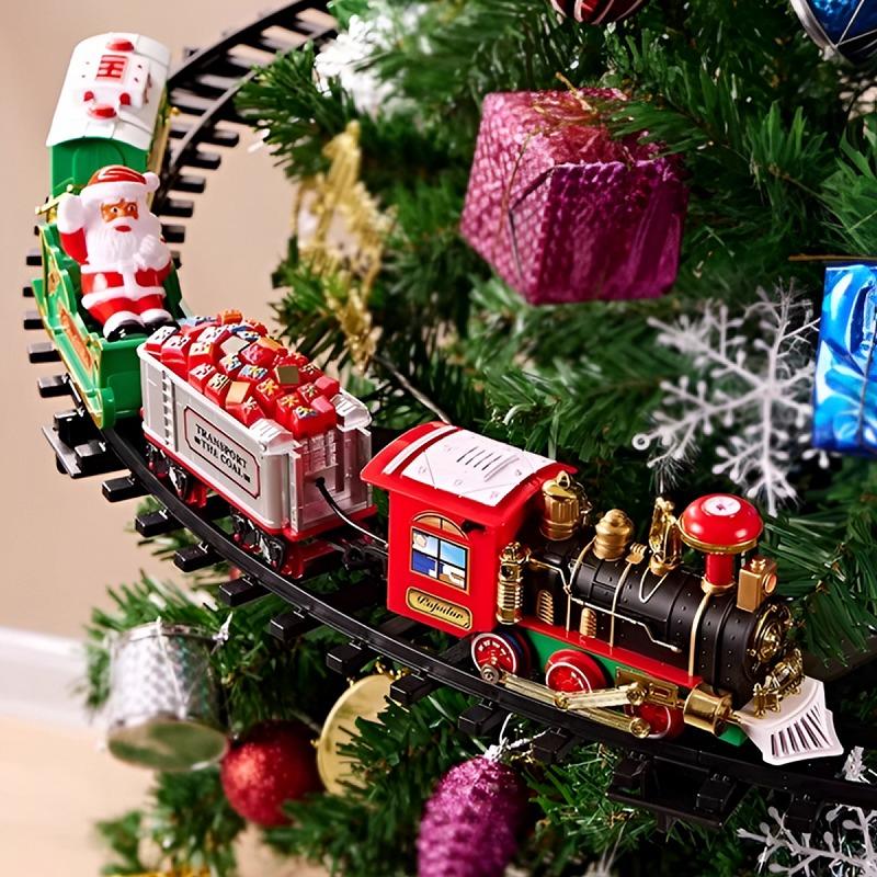 クリスマス 飾り トレイン 列車セット 動く 電気列車 ツリー オーナメント 列車 子供 サンタクロース プレゼント クリスマスツリー TK ...