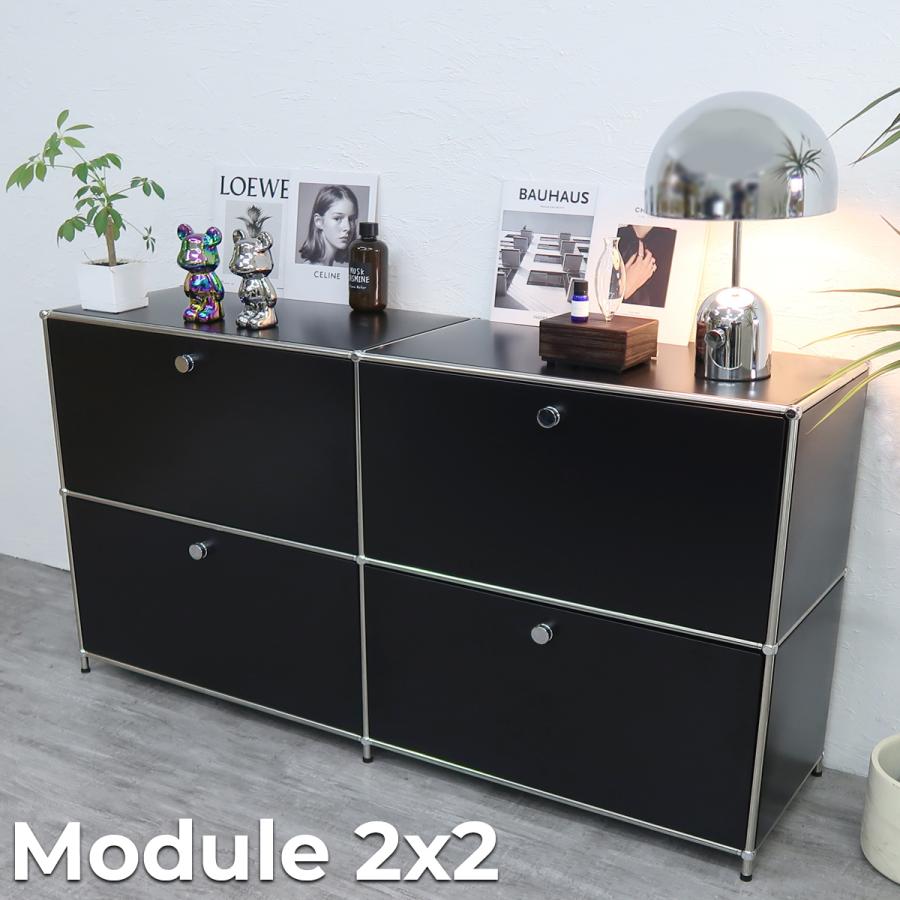 ハラー サイドボード リプロダクト Module2×2 北欧 組み立て 2連2段 幅150cm 国内在庫 モジュール 家具 完成品 ハラーキャビネット ML-03BK : インテリア専門店 ...