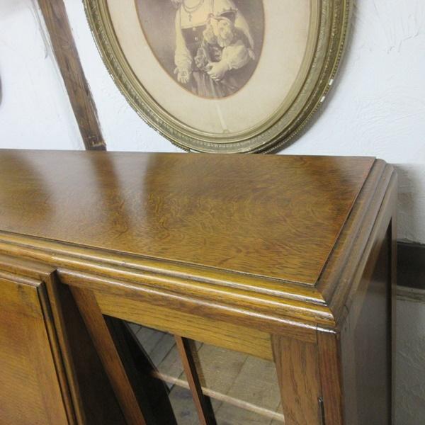 イギリス アンティーク 家具 CC41 サイドバイサイド ビューロー ディスプレイ 飾り棚 収納 木製 オーク 英国 BUREAU 6030d ...