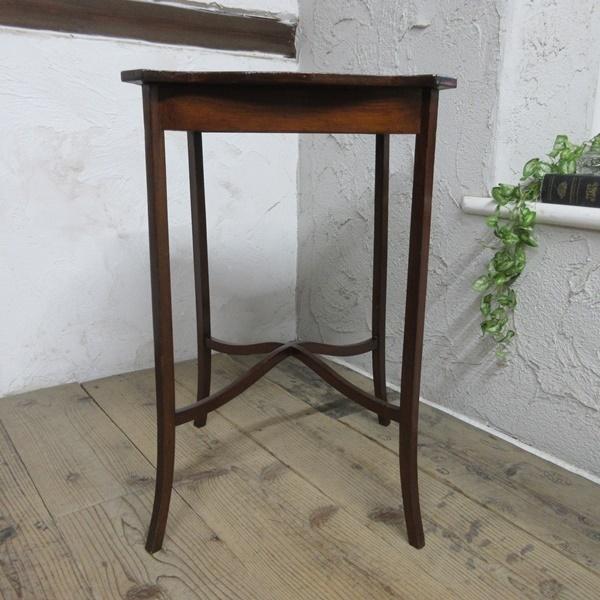 イギリス アンティーク 家具 オケージョナルテーブル サイドテーブル 花台 店舗什器 木製 マホガニー SMALLTABLE 6634c ...