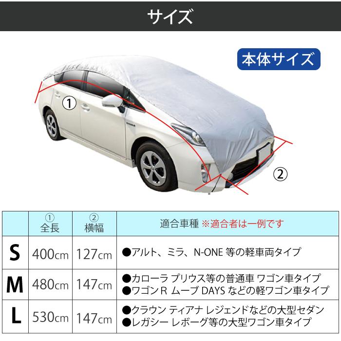 大阪繊維資材 INFIMO OSS ハーフボディカバー HBC-002 S / M / L 選択 アルト ミラ N-ONE カローラ プリウス ワゴンR ムーブ DAYS 自動車カバー ...