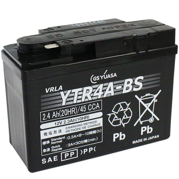 GSユアサ GS YUASA バイク バッテリー YTR4A-BS 液入り 充電済み ( 互換 CT4A-BS CT4A-5 DTR4A-BS ...
