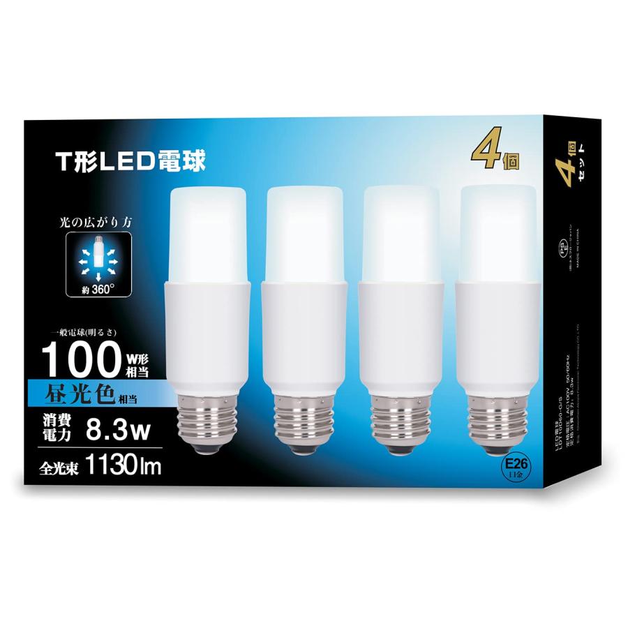 okalumi LED電球 100W形相当 E26口金 昼光色 T形タイプ 断熱材施工器具対応 全方向タイプ 電球型蛍光灯 EFD25 形代 : 20240313165213-01009 ...