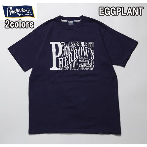 Pherrow's フェローズ PHERROWS 24S-PT19 ブランドロゴ半袖Tシャツ Tシャツ : MANUFACTURES本店 - 通販 - Yahoo!ショッピング