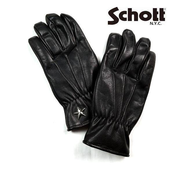 Schott N.Y.C（ショット） Schott 3169030 ONE STAR GLOVE ワンスターグローブ バイク bike ...