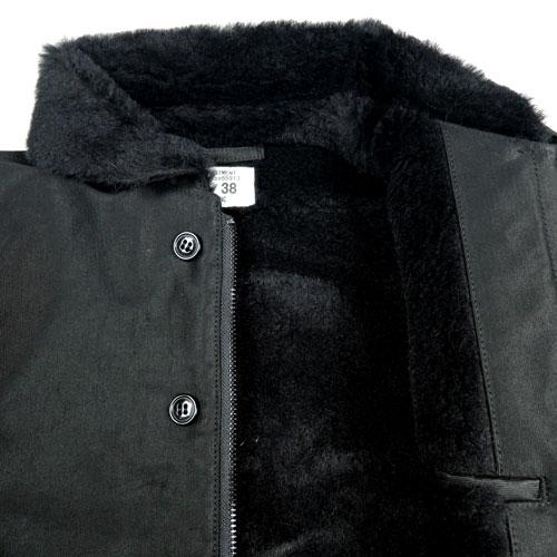 HOUSTON ヒューストン 51237 ALPACA N-1 DECK JACKET ALL BLACK アルパカ デッキジャケット ...