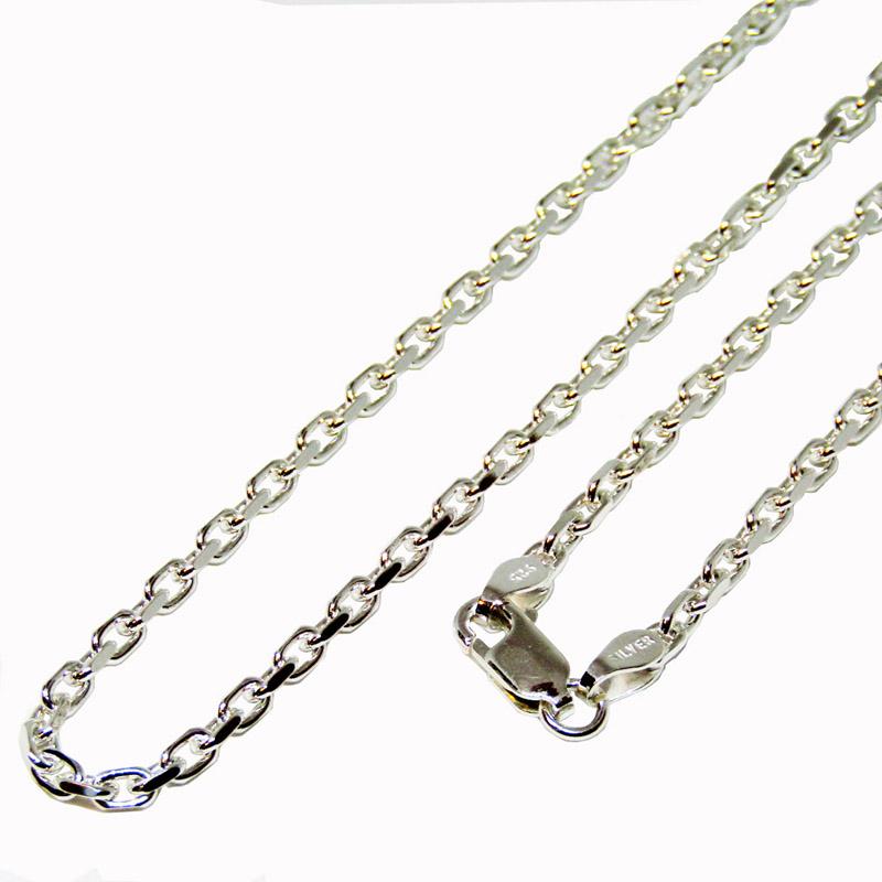 シルバー925 チェーンネックレス 長さ60cm 幅2.5mm 線径0.8mm : Luz azul - 通販 - Yahoo!ショッピング