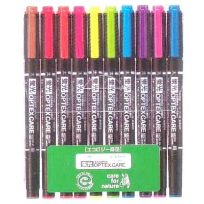ZEBRA 蛍光オプテックスケア10色セット WKCR1-10C ツイン蛍光ペン｜zebra ※2個までネコポス便可能 : THE 文房具 令和万葉堂 - 通販 - Yahoo!ショッピング