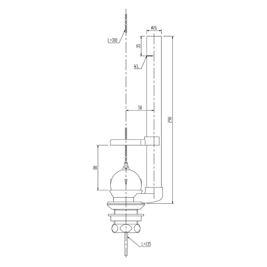 LIXIL(リクシル) INAX 隅付ロータンク用フロート弁(洗浄管外径32mm フロート管298mm ) PK-TF-870C-32 : Maple Shop - 通販 - Yahoo!ショッピング