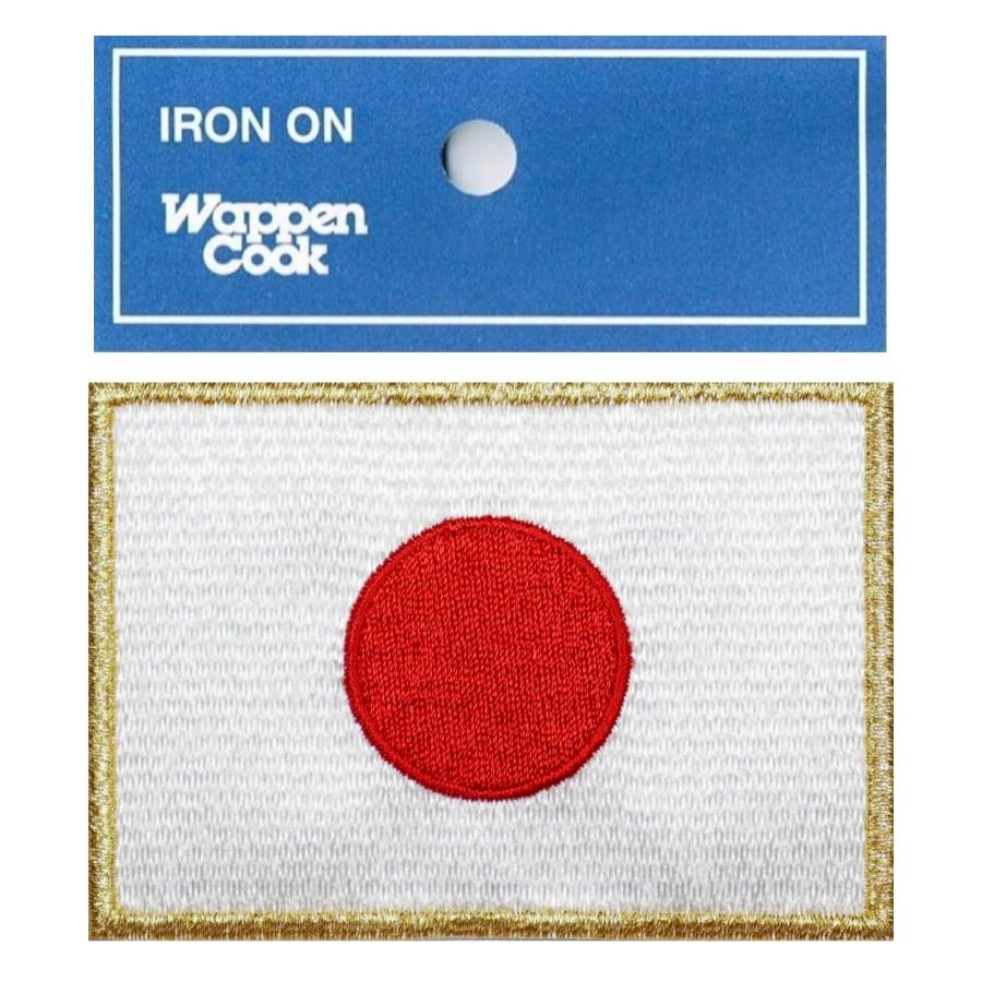 日本代表 応援グッズ アイロン接着 ワッペン WappenCook JAPAN 刺繍 国旗 日の丸 M ゴールド : Maple Shop - 通販 - Yahoo!ショッピング
