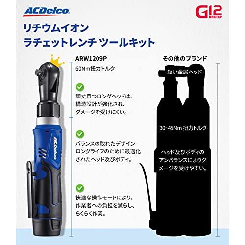 ACDelco G12 10.8V (12V MAX) 充電式 コードレス ラチェットレンチセット 3/8”( : マキア - 通販 - Yahoo!ショッピング