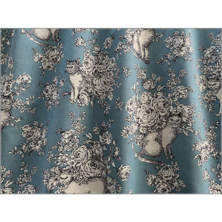 marble 50cm シーチング 生地 おしゃれ プリント 布 ネコ トワルドジュイ 猫柄 薔薇 バラ blue 2C : 1165-2c ...