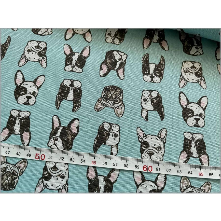 marble 50cm オックス 生地 布 犬 いぬ フレンチブル おしゃれ プリント mint 10C : マーブルマーケット ヤフー店 - 通販 - Yahoo!ショッピング