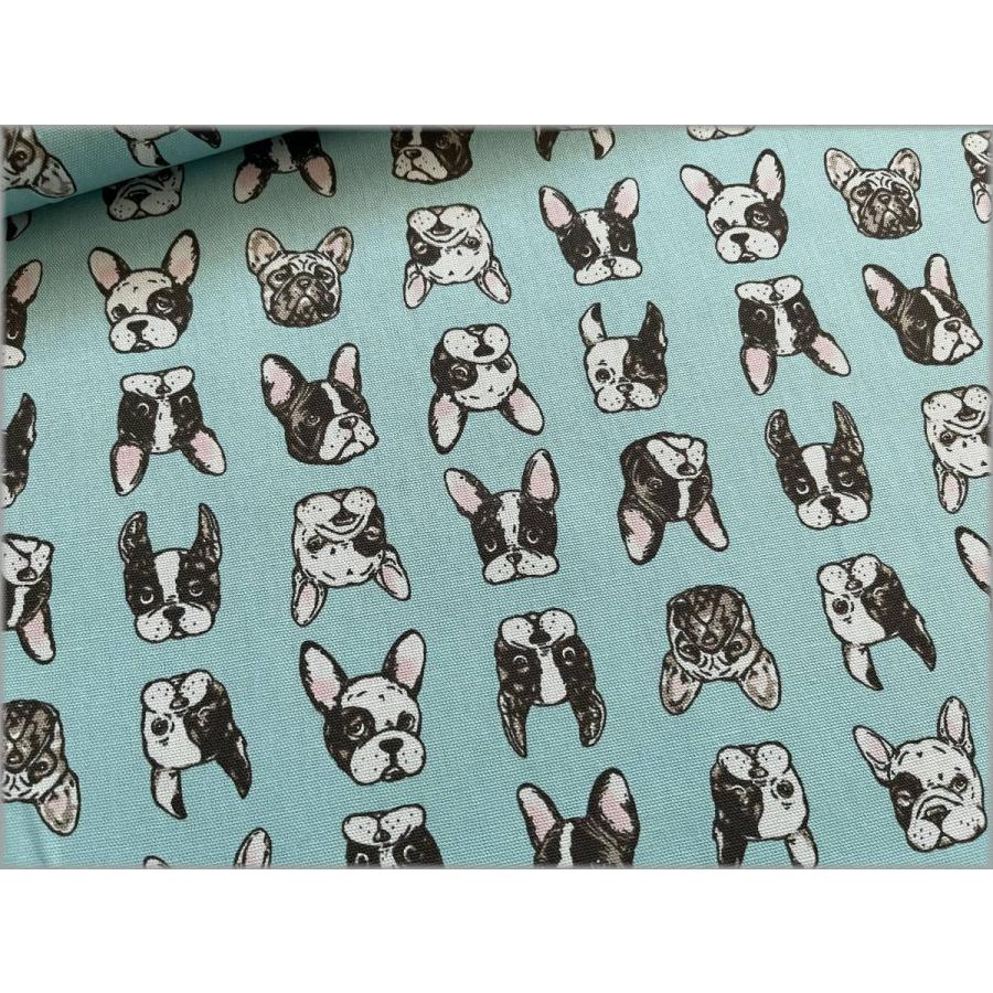 marble 50cm オックス 生地 布 犬 いぬ フレンチブル おしゃれ プリント mint 10C : マーブルマーケット ヤフー店 - 通販 - Yahoo!ショッピング