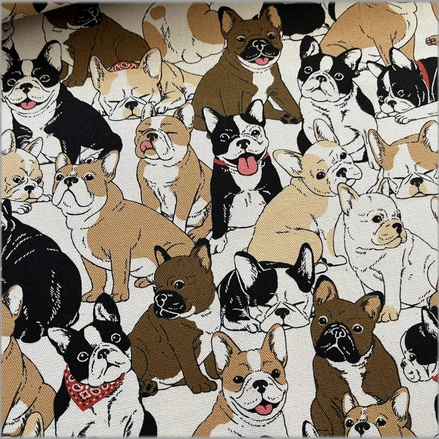marble 50cm オックス 生地 布 フレンチブルドッグ 犬 いぬ おしゃれ プリント 生成り 61A : マーブルマーケット ヤフー店 - 通販 - Yahoo!ショッピング