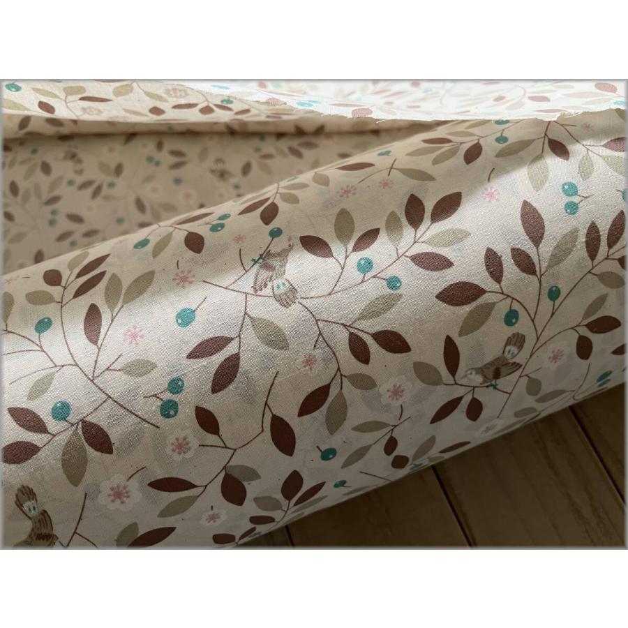 marble 50cm スケア 生地 木の実 ボタニカル 花 小鳥 生成り brown 2C : マーブルマーケット ヤフー店 - 通販 ...