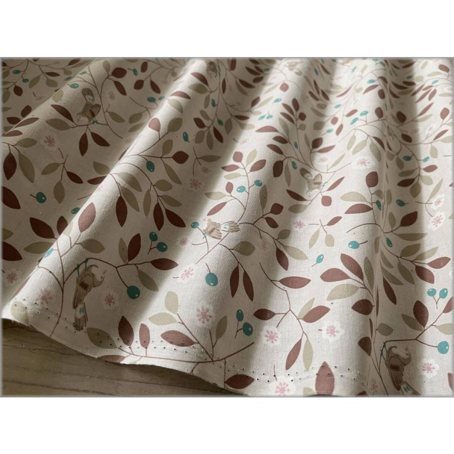 marble 50cm スケア 生地 木の実 ボタニカル 花 小鳥 生成り brown 2C : マーブルマーケット ヤフー店 - 通販 ...