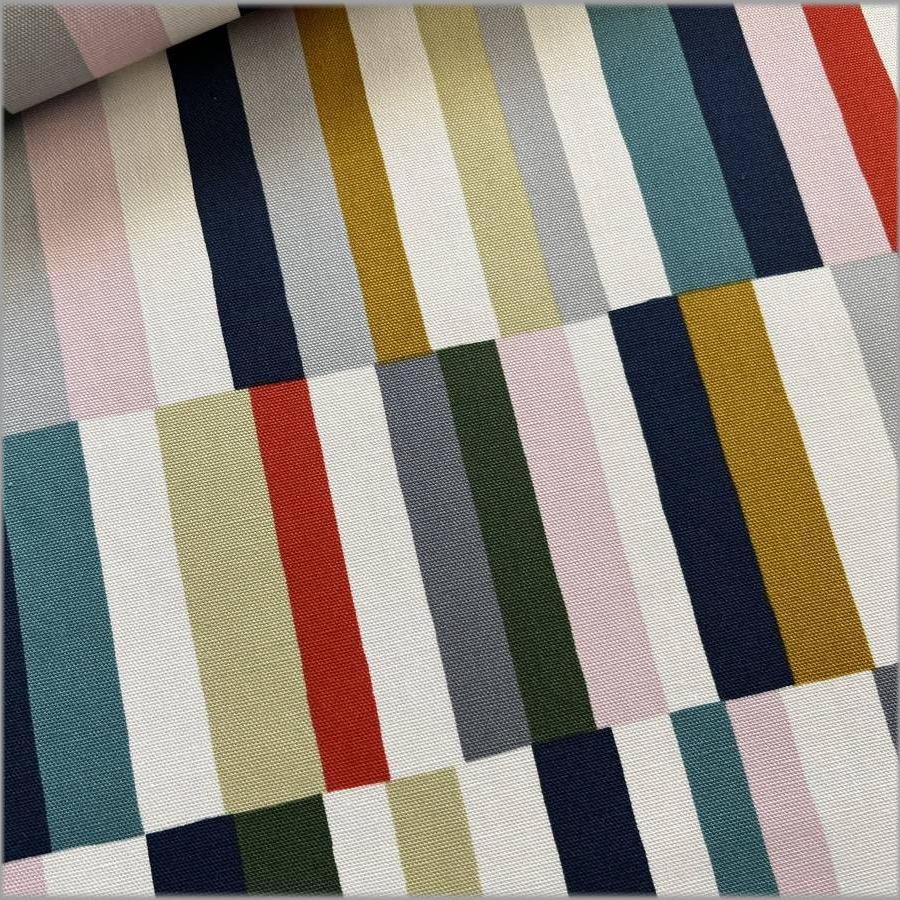 marble 50cm オックス 生地 布 おしゃれ ストライプ BORDER パッチ プリント コットン multi 2A : マーブル ...