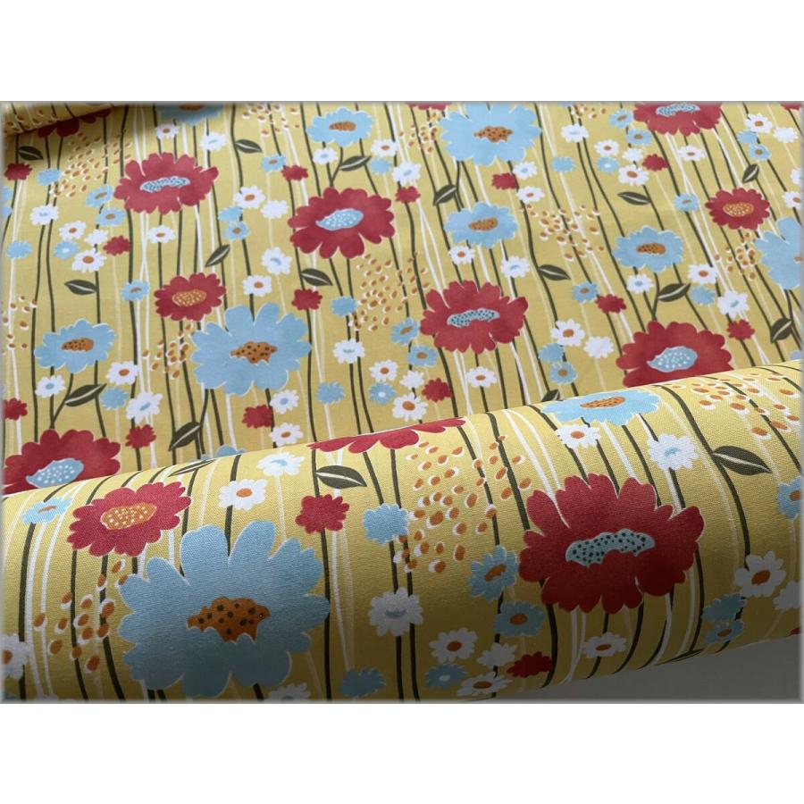 marble 50cm オックス 生地 布 soporetro 北欧 フラワー ストライプ yellow 2C : マーブルマーケット ヤフー ...