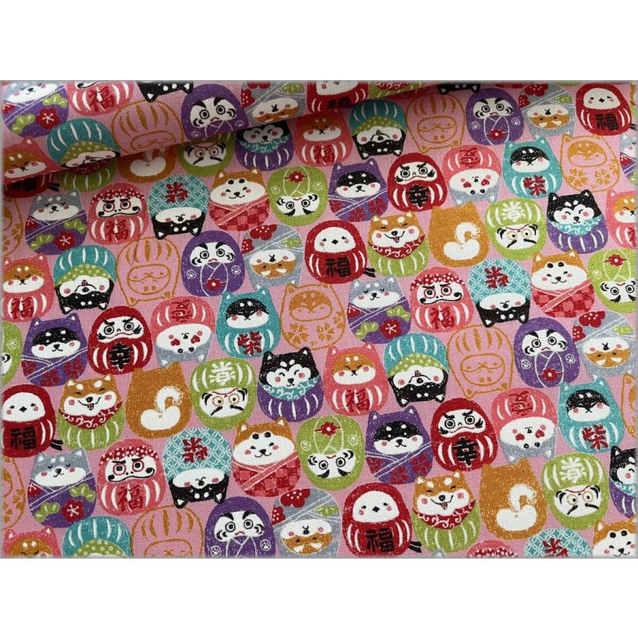 marble 50cm スケア 生地 布地 わんこだ和 和柄 だるまだワン 柴犬 pink 2C : マーブルマーケット ヤフー店 - 通販 ...