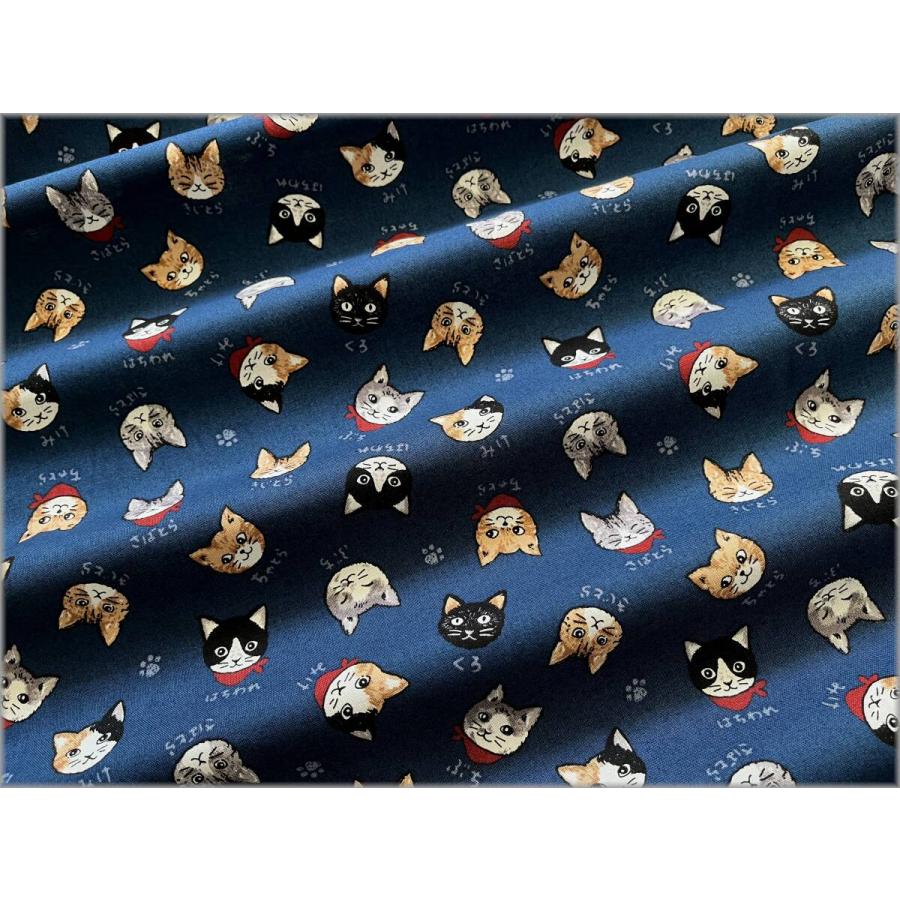 marble 50cm シーチング 生地 布 ネコ 猫 フェイス nav 3D : マーブルマーケット ヤフー店 - 通販 - Yahoo!ショッピング