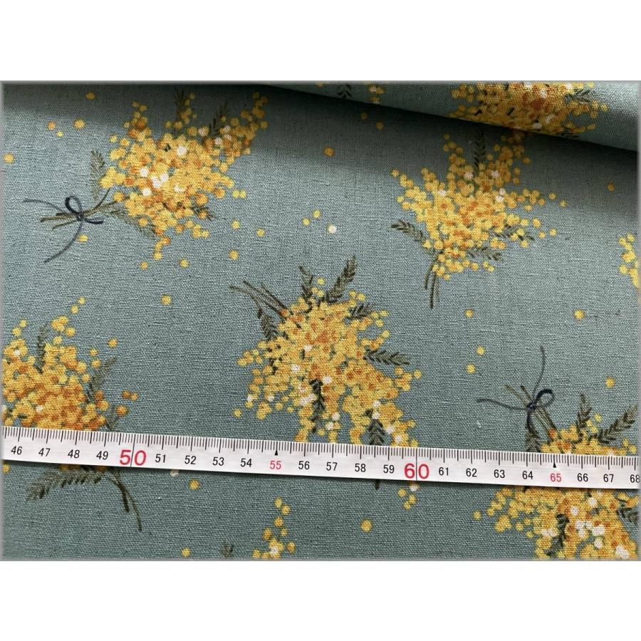 marble 50cm 綿麻キャンバス 生地 布 おしゃれ プリント 花柄 ミモザ smoke mint 2C : マーブルマーケット ヤフー ...