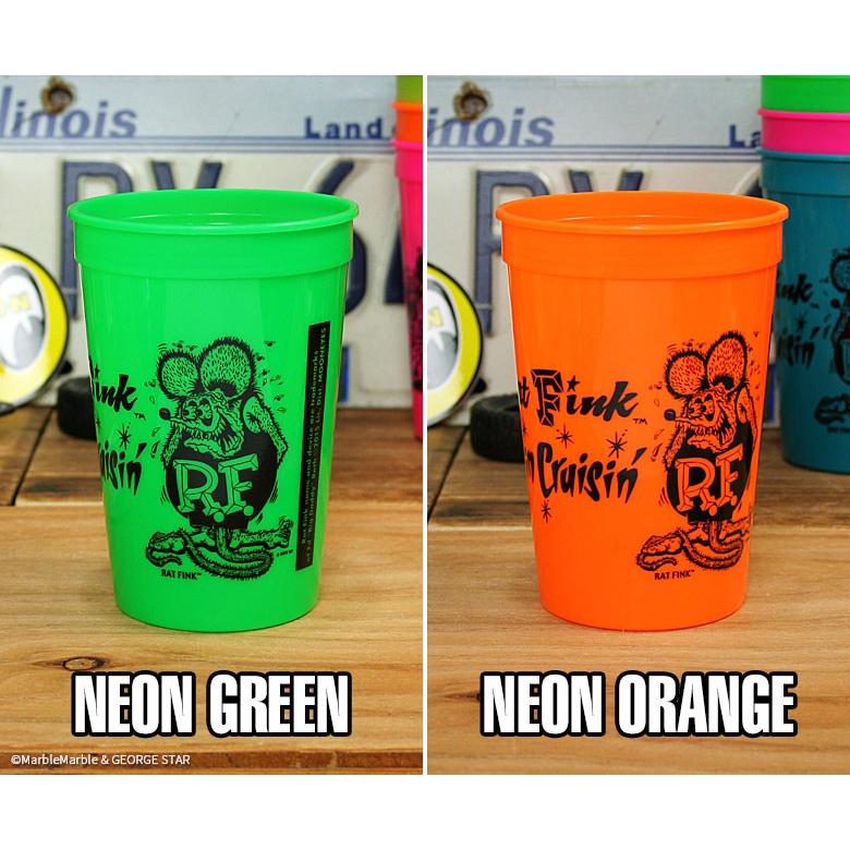F2 Rat Fink スタジアム プラカップ // ラットフィンク / アメリカン雑貨 カラフル プラスチック スタッキング Cups ...