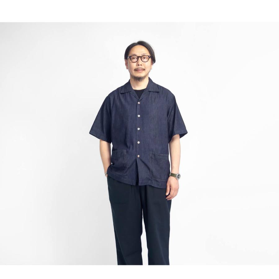 OMNIGOD オムニゴッド 5.5オンス 甘撚りデニム オープンカラー半袖シャツ 開襟シャツ 日本製 メンズ : MARC ARROWS ...