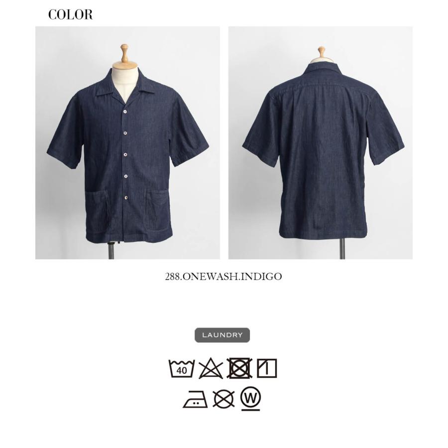 OMNIGOD オムニゴッド 5.5オンス 甘撚りデニム オープンカラー半袖シャツ 開襟シャツ 日本製 メンズ : MARC ARROWS ...