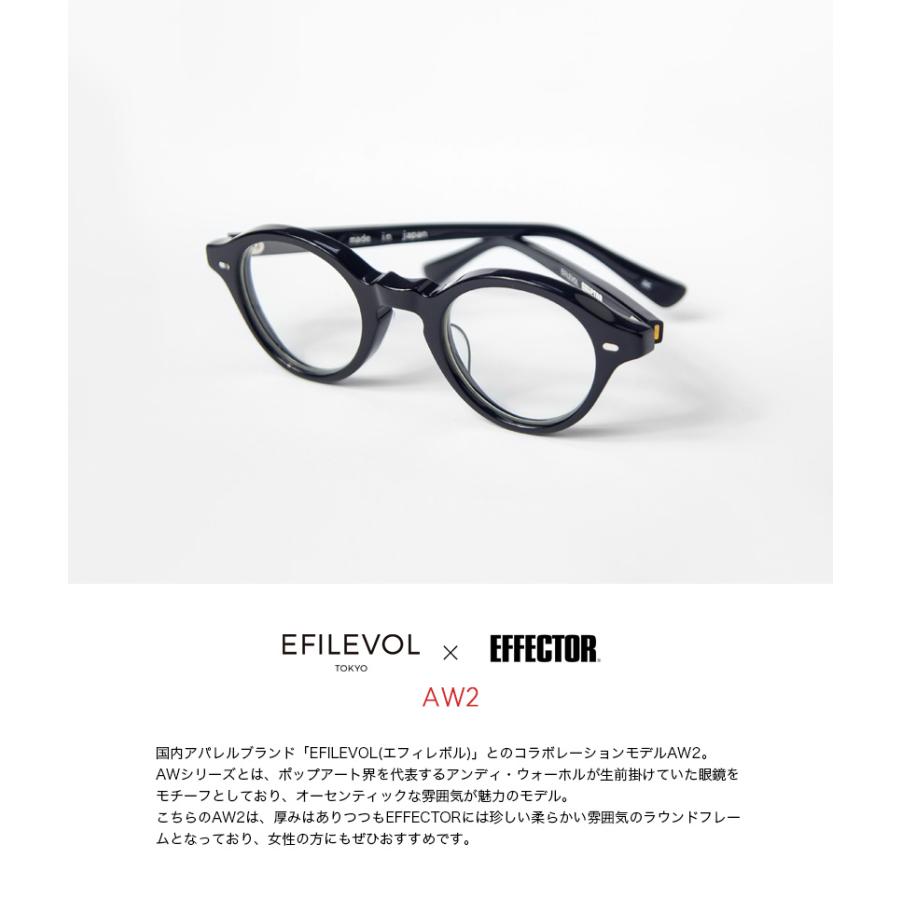 EFFECTOR エフェクター エフィレボル EFILEVOL AW2 ラウンドフレーム メガネ 伊達 度付き : MARC ARROWS(マークアローズ) - 通販 - Yahoo!ショッピング