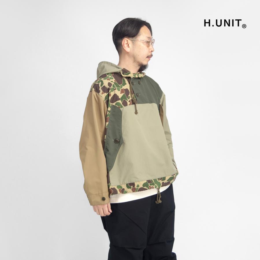 エイチユニット H.UNIT フードジャケット リップストップナイロン アノラック 日本製 メンズ :hu-hjk041:MARC ...
