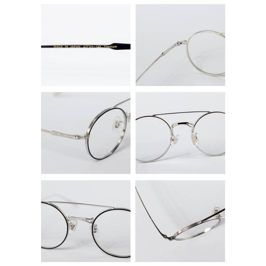 内藤熊八作 ラウンドフレーム チタン ダブルブリッジ N-302w 日本製