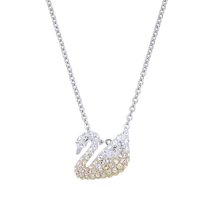 SWAROVSKI スワロフスキー ネックレス 5215038 クリスタルパヴェ スワンモチーフ ペンダント Iconic Swan シルバー ...