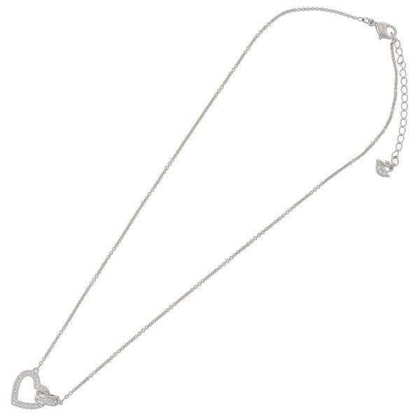スワロフスキー ネックレス SWAROVSKI 5636444 ラブリー クリスタル パヴェ ハート サークル インターロッキング ペンダント ...