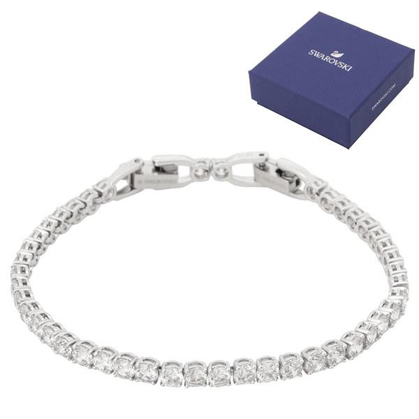 SWAROVSKI スワロフスキー ブレスレット 5409771 テニス デラックス ラウンドカット クリスタル パヴェ シルバー レディース ...