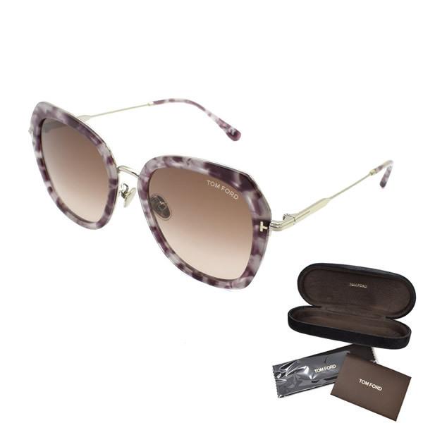 TOM FORD トムフォード サングラス FT0792-F-55F-55 EYEWEAR FT0792-F Kenyan レディース マーブル シルバー ブラウングラデーション ...