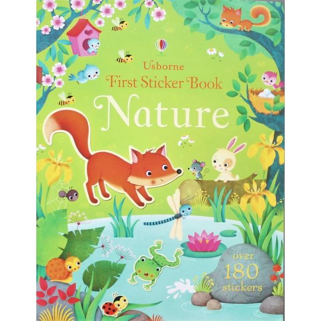 シール絵本 自然 Usborne Sticker book Nature English4歳 5歳 6歳 絵本のようなシールブック 自然 世界 ...