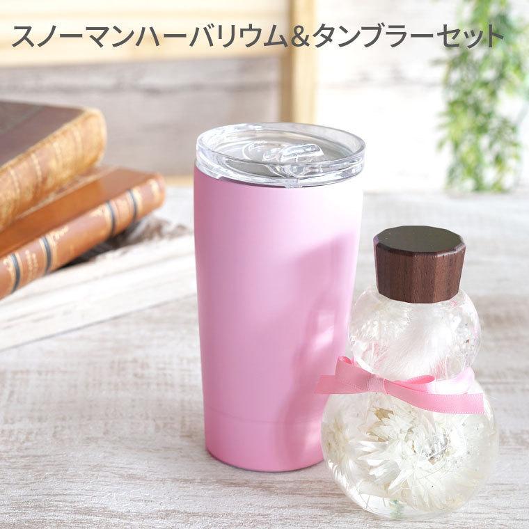 スノーマン ハーバリウム タンブラー セット 蓋付き 真空断熱 保温保冷 プレゼント ギフト 北欧 卓上飾り 女性 母 祖母 還暦祝い 誕生日 : set-hrb-20 : FLEGRE 2号 ...