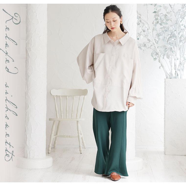 大きいサイズ レディース シャツ effortless mode エアリージョーゼット ヒドゥン ツーポケ ルーズシャツ トップス ブラウス ...