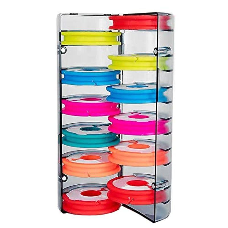 12個 釣り糸巻き 仕掛け巻き収納 釣り糸 丸型仕掛巻 釣り道具 メインライン スプール 糸卷き ボビン ケース付 (ランダムカラー) : Marin Select Store - 通販 ...