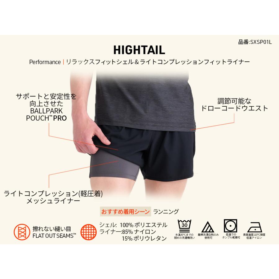 SAXX（サックス） ハーフパンツ HIGHTAIL 2N1 RUN SHORT 5inch メンズ