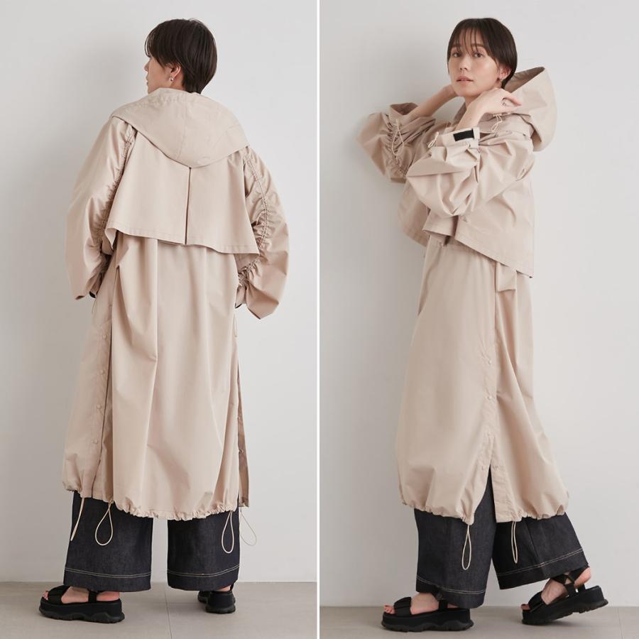 emmi エミ atelier 3WAYレイヤード撥水ナイロンコート emmi エミ atelier 3WAYレイヤード撥水ナイロンコート