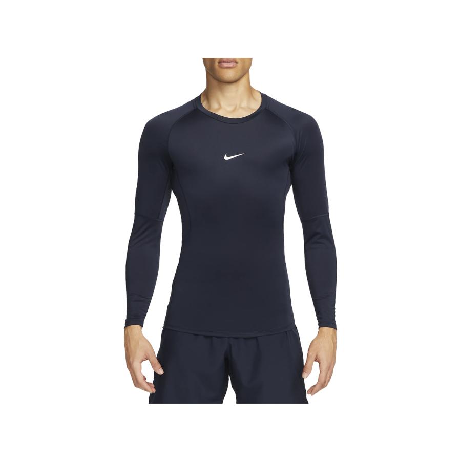 NIKE ナイキ プロ Dri-FIT タイト ロングスリーブ フィットネストップ メンズ ネイビー 紺 スポーツ トレーニング インナー ...