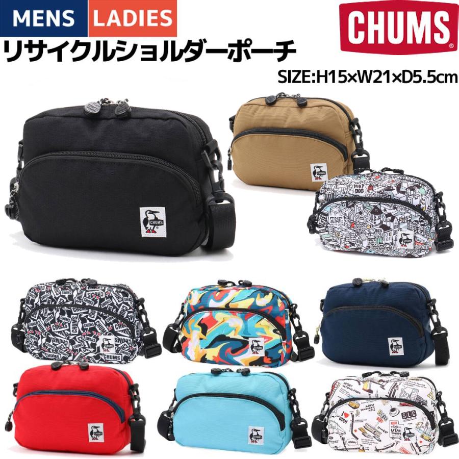 チャムス CHUMS Recycle Shoulder Pouch リサイクルショルダーポーチ ユニセックス ポリエステル カジュアル バッグ ミニショルダー ポシェット CH60-3539 ...