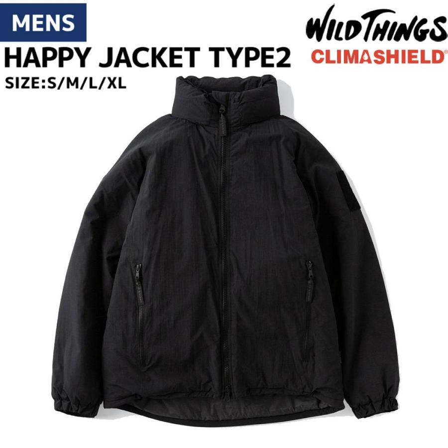 WILD THINGS（ワイルドシングス） WILD THINGS HAPPY JACKET TYPE2 ハッピージャケットタイプ2 メンズ 冬 ナイロン ブラック カジュアル ウェア ...