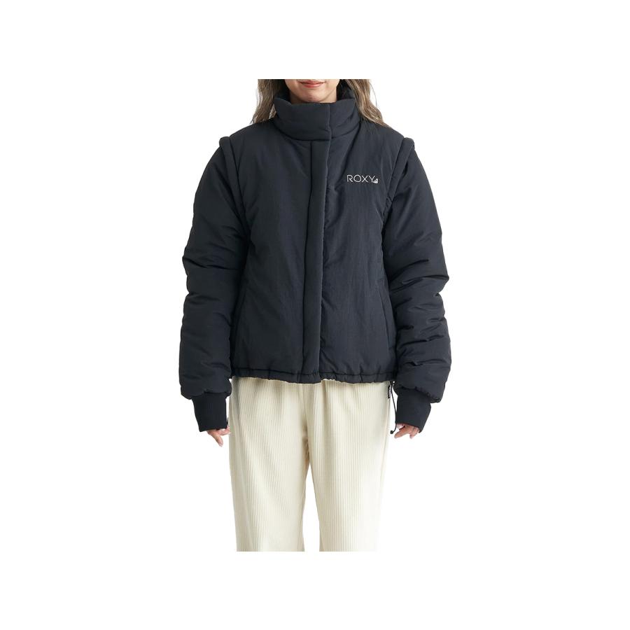 ROXY ロキシー STAY WARM JACKET 2way ステイ ウォーム ジャケット 2ウェイ レディース 秋 冬 ブラック 黒 アウター ベスト 防寒 RJK234628T-BLK ...
