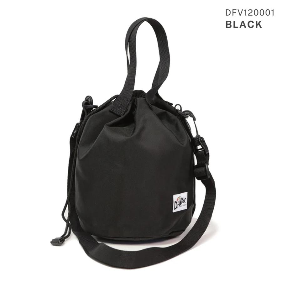 Drifter ドリフター DRAWSTRING POUCH ドローストリングポーチ 3L メンズ レディース ユニセックス 巾着型 2way ショルダーバッグ ストラップ取り外し可能 ...