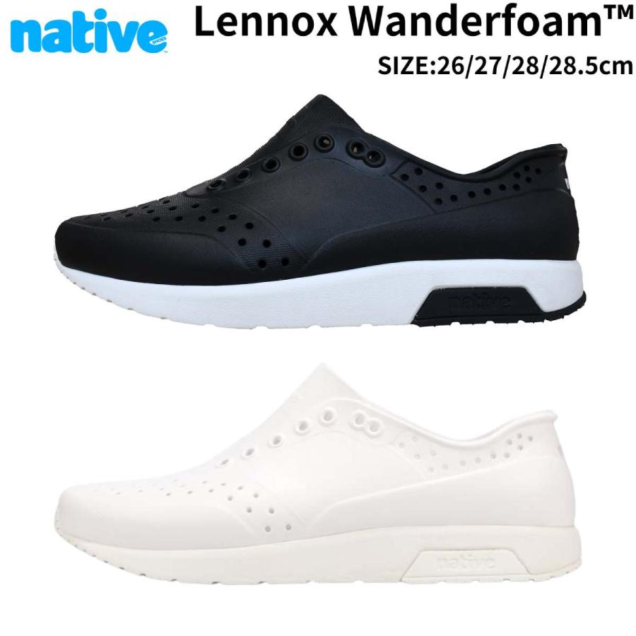 Native Shoes ネイティブ native Lennox Wanderfoam メンズ オールシーズン シューズ ホワイト 白 ブラック 黒 スリッポン スニーカー F0000256 ...