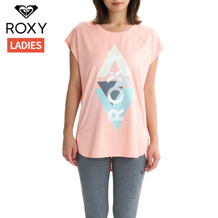 ROXY（ロキシー） ROXY GEOMETRIC TEE レディース 春 夏 水陸両用 速乾 UVカット ピンク 桃色 スポーツ ...